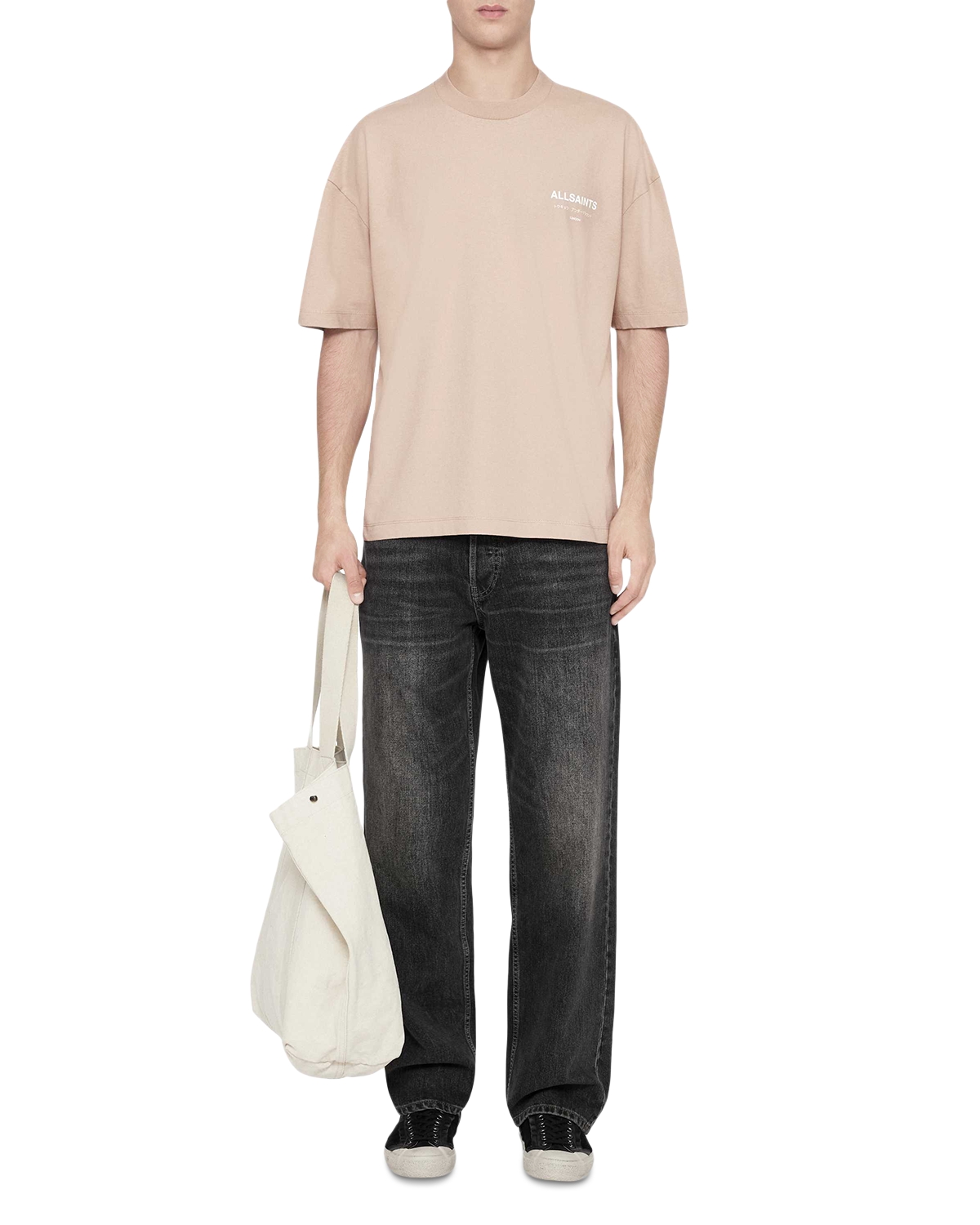 ALLSAINTS underground organic cotton logo graphic tee